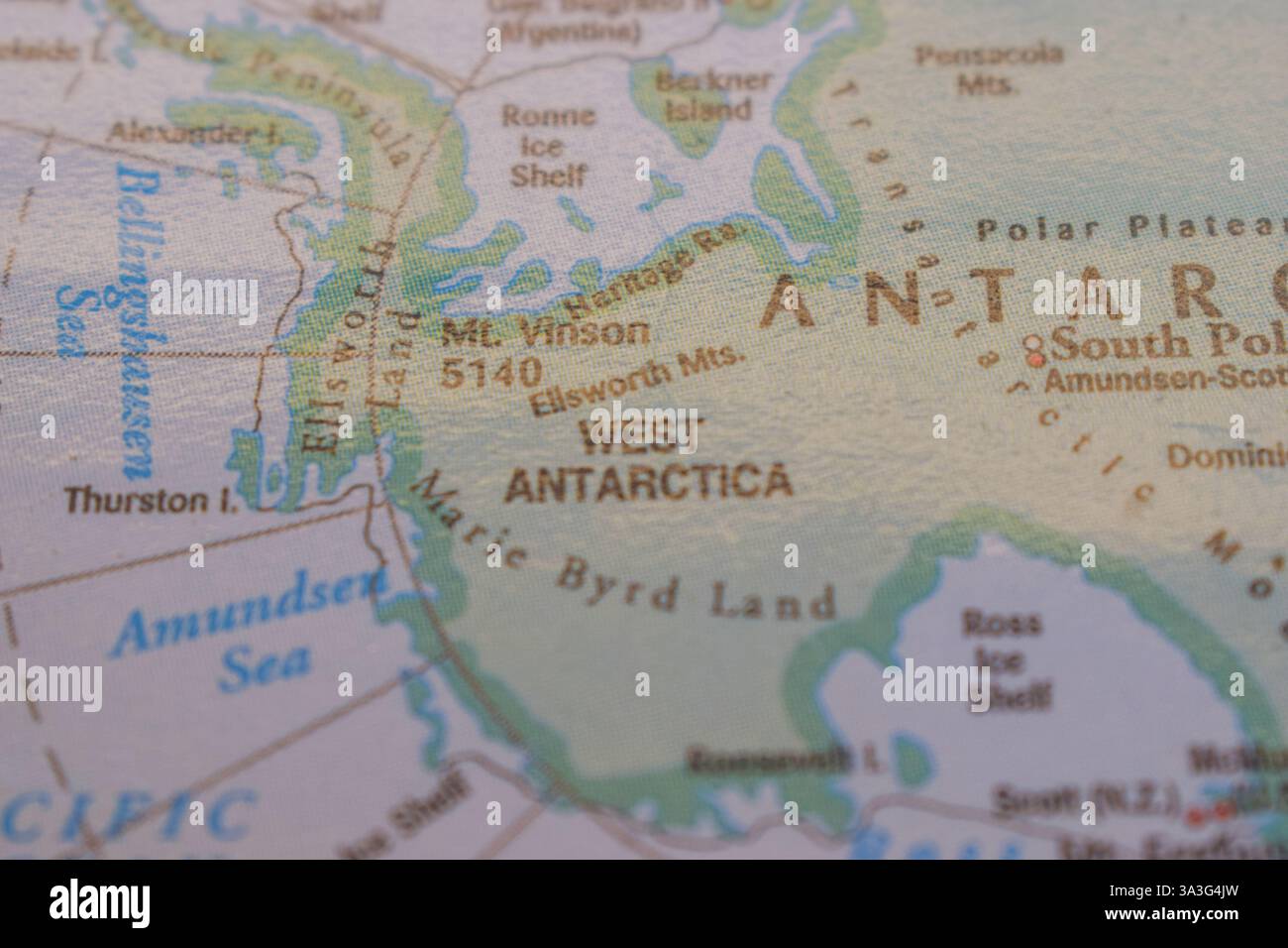 West Antactica On The World Map Colorful Geo Political World Map Stock ...