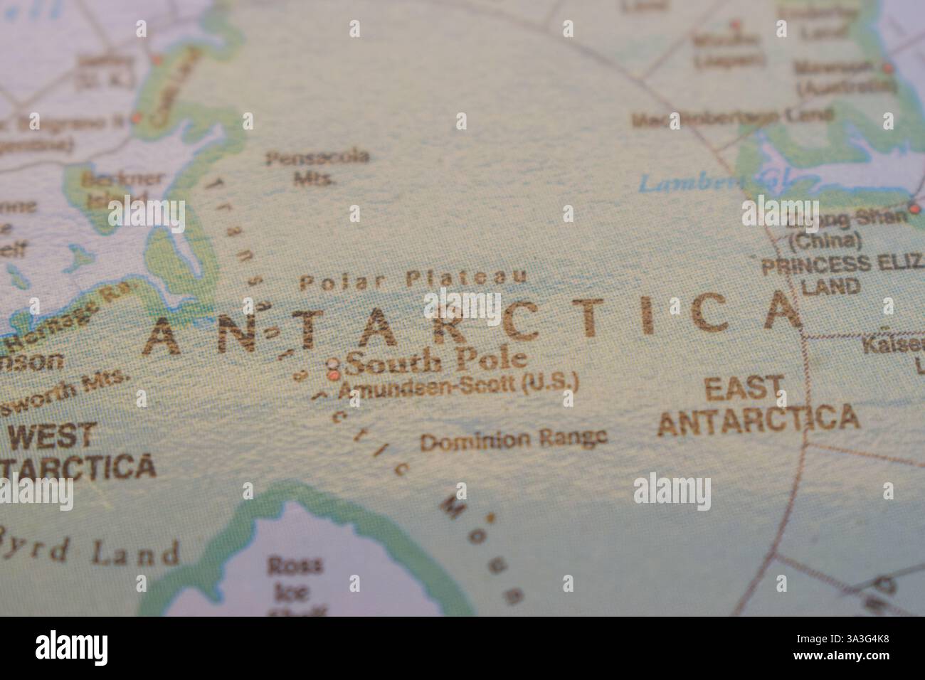 Antactica On The World Map Colorful Geo Political World Map Stock Photo ...