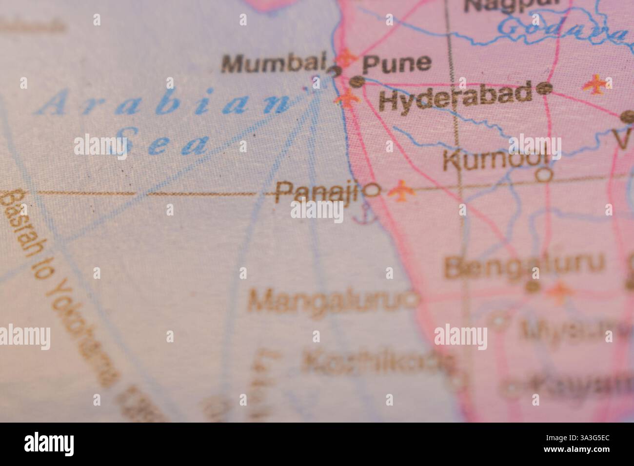Panaji On The World Map Colorful Geo Political World Map Stock Photo ...