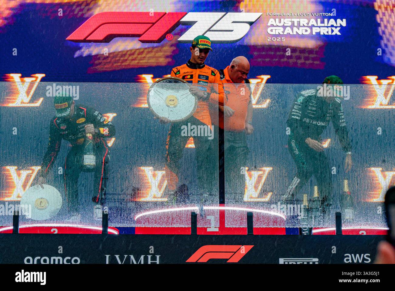 podium of the RACE during the Race of Formula 1 Louis Vuitton ...