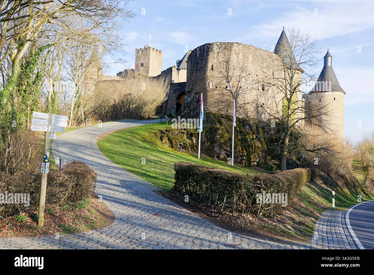 Luxembourg bourscheid castle europe hi-res stock photography and images ...