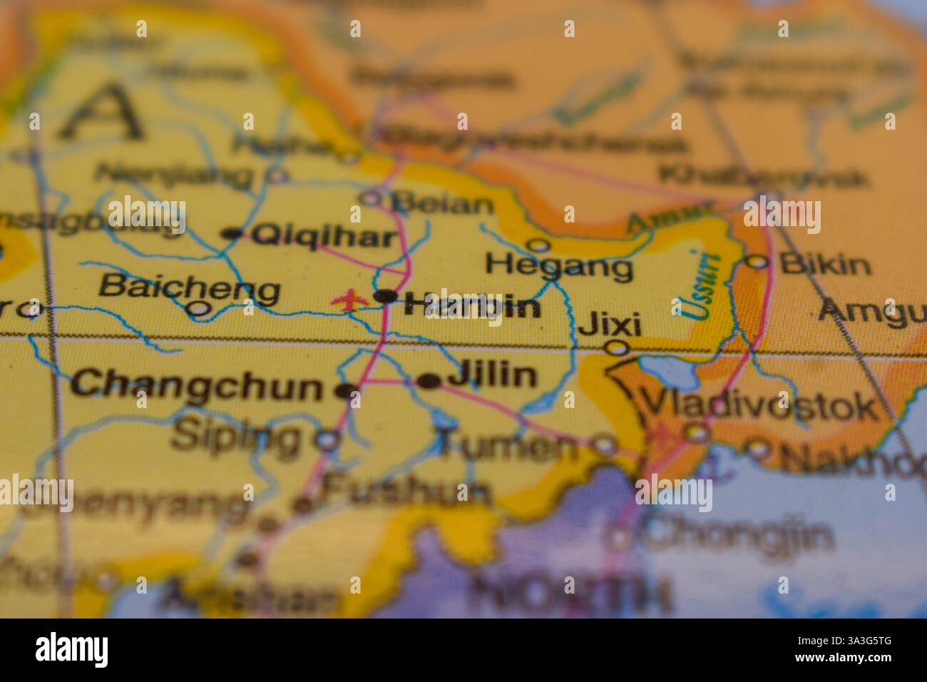 Outline map of harbin hi-res stock photography and images - Alamy