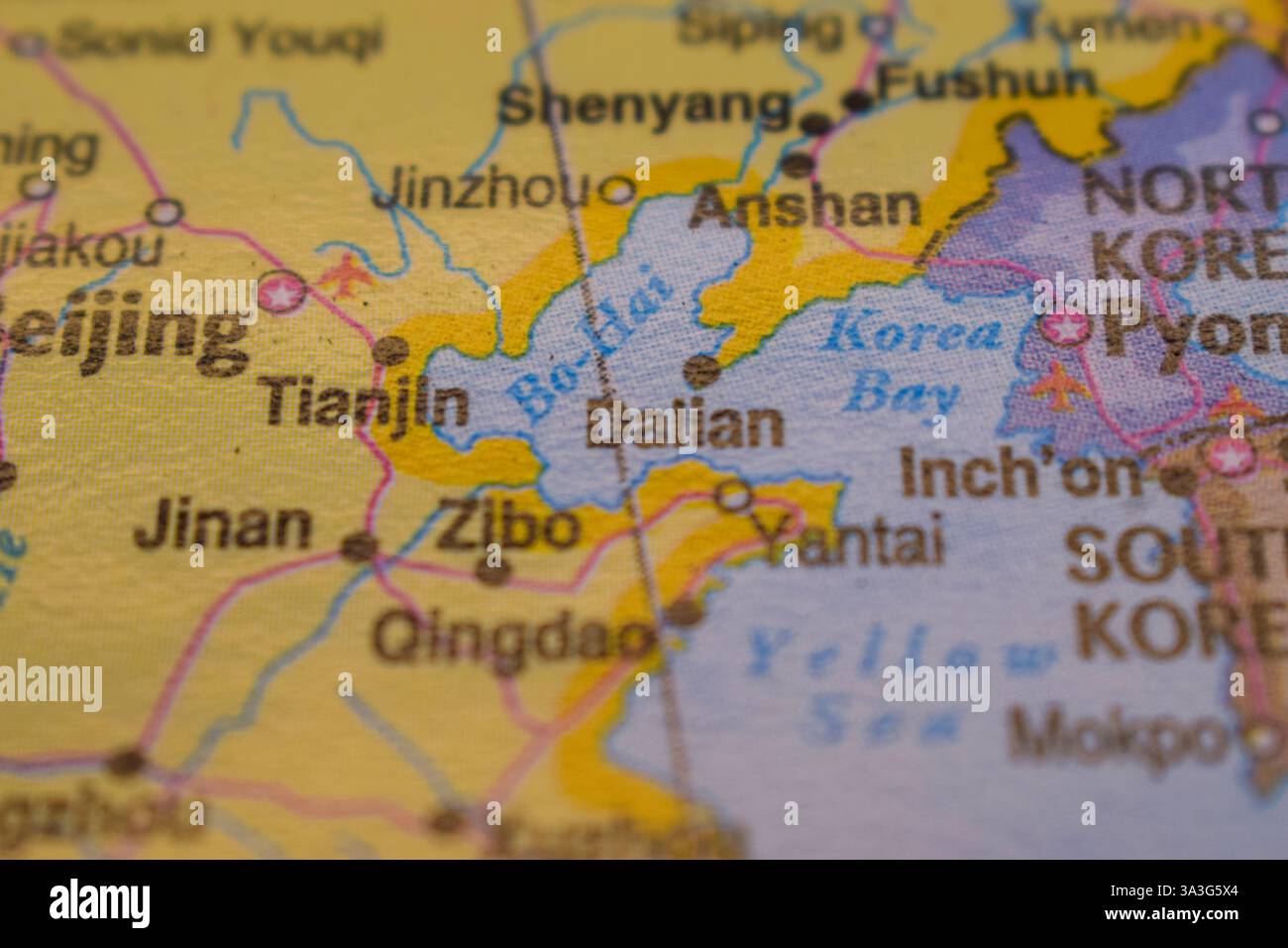 Dalian map hi-res stock photography and images - Alamy