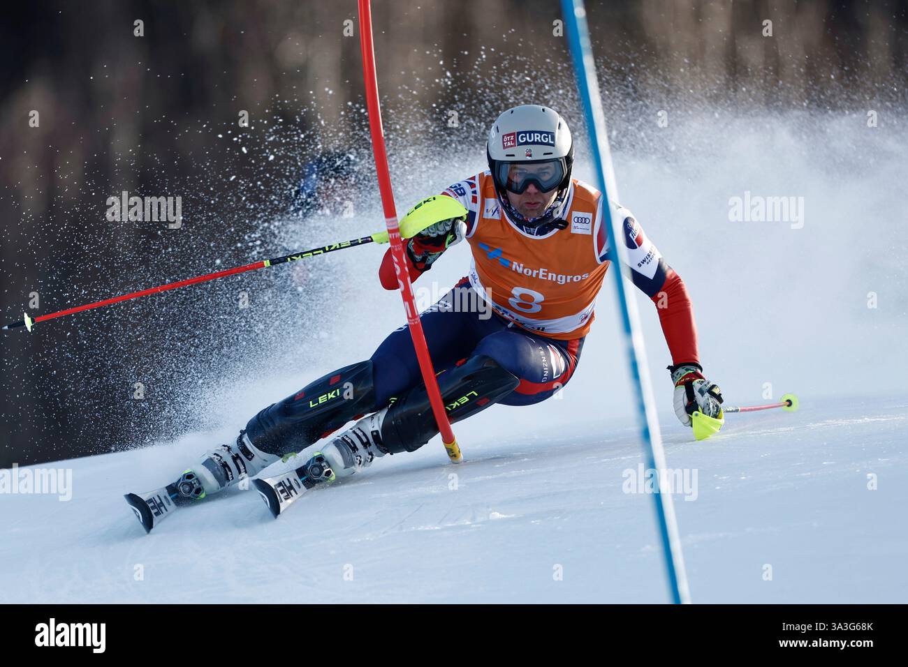 Britain's Dave Ryding competes in an alpine ski, men's World Cup slalom ...
