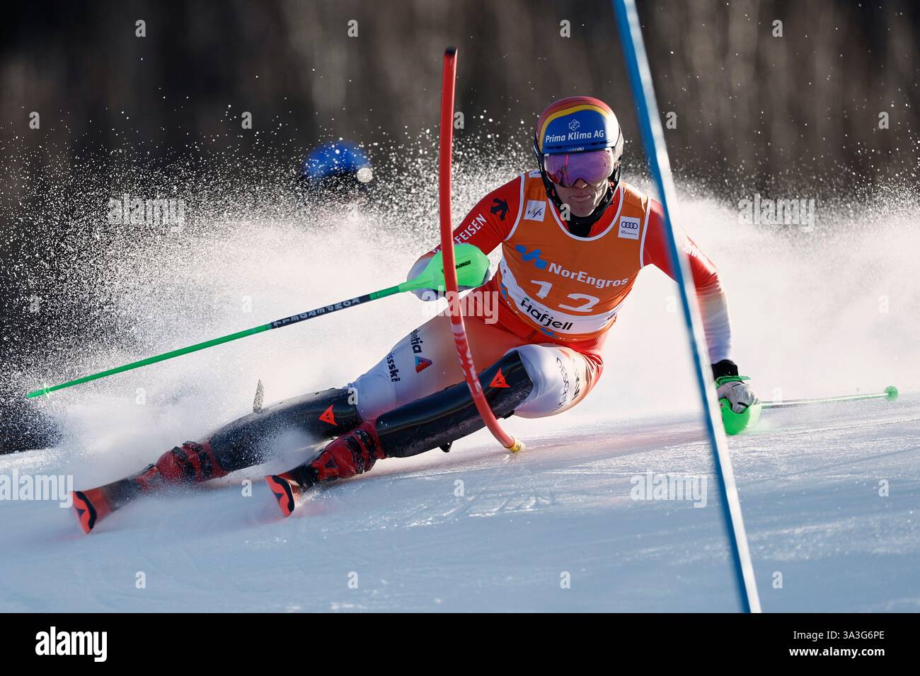 Switzerland's Nef Tanguy competes in an alpine ski, men's World Cup ...