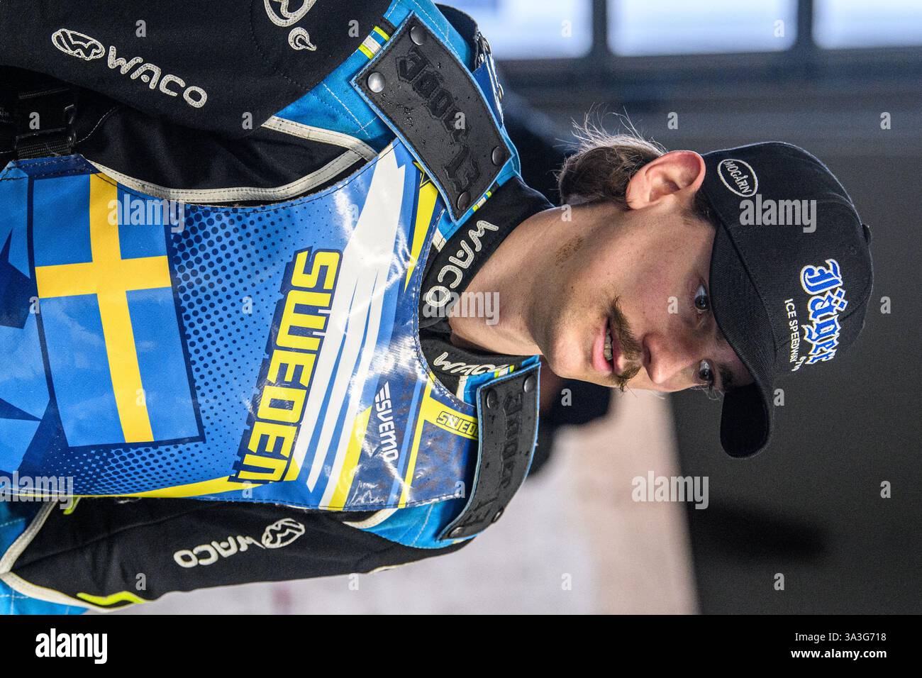 Inzell, Germany. 14th Mar, 2025. Filip Jäger (719) of Sweden during ...
