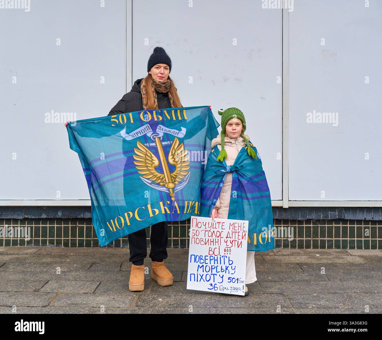 Kyiv, Ukraine - 26th January, 2025: Activists and relatives gather for ...
