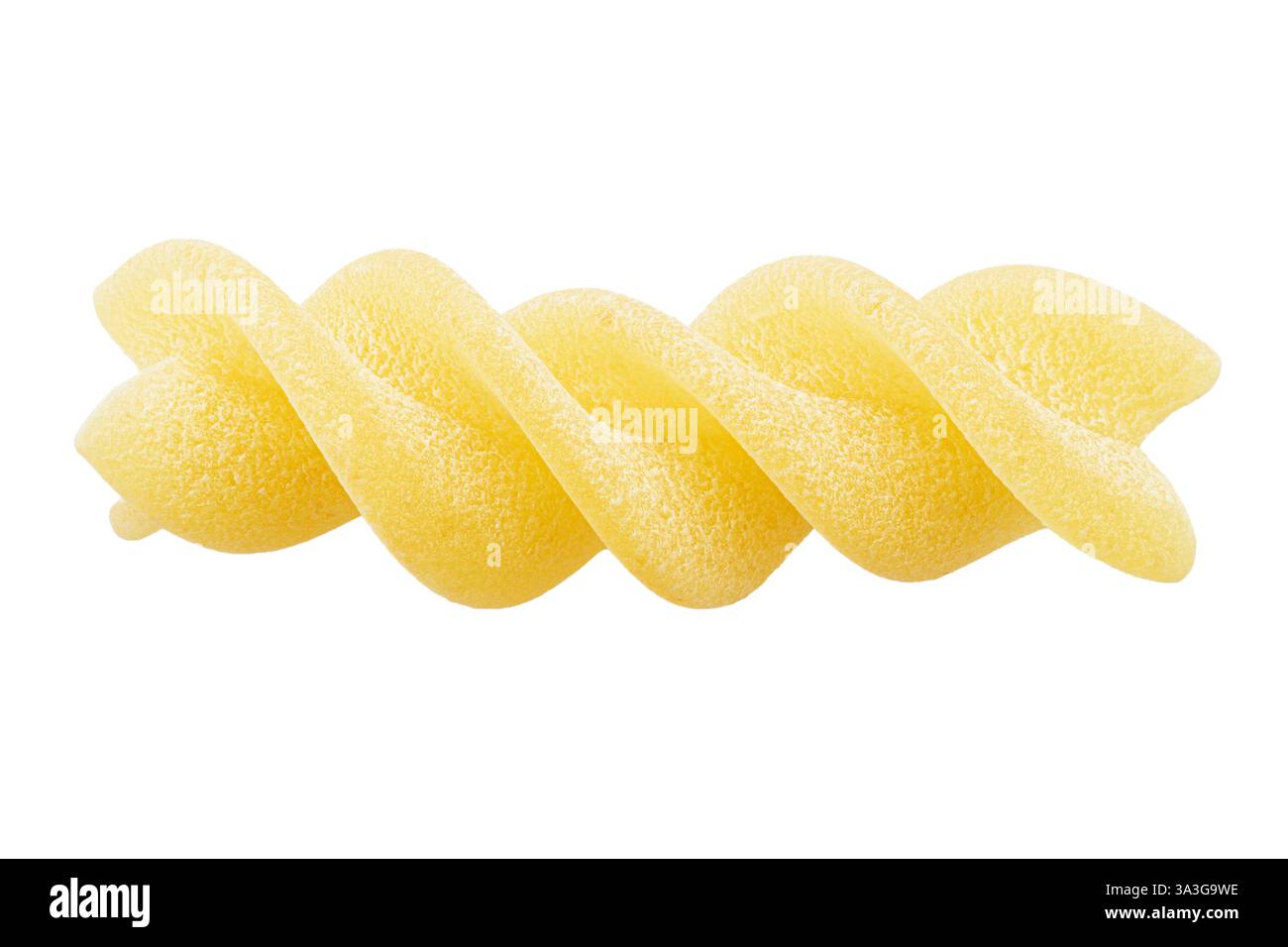 Pasta fusilli extreme close up isolated on white background. Italian ...