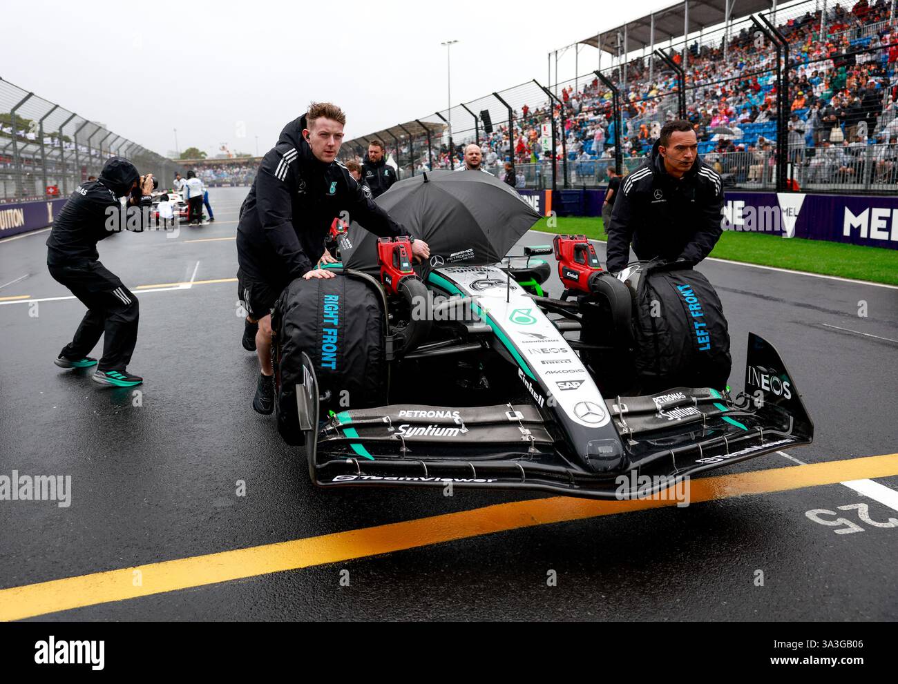 63 RUSSELL George (gbr), Mercedes AMG F1 Team W16, grid during the ...