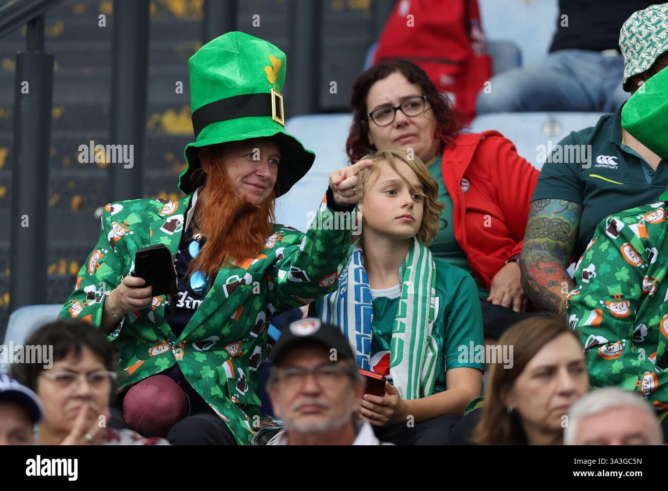 Rome, Italy - 15.03.2025: Irish fans on the stand during the M6N ...