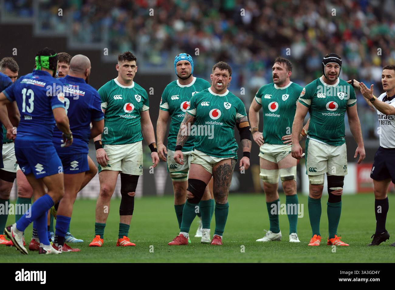 Rome, Italy - 15.03.2025: Ireland players during the M6N Guinness Six ...