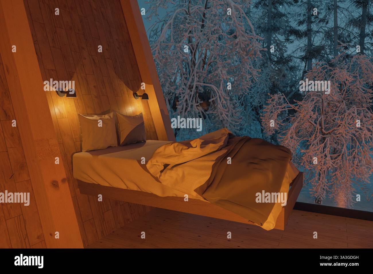 3d rendering cozy hut hi-res stock photography and images - Alamy