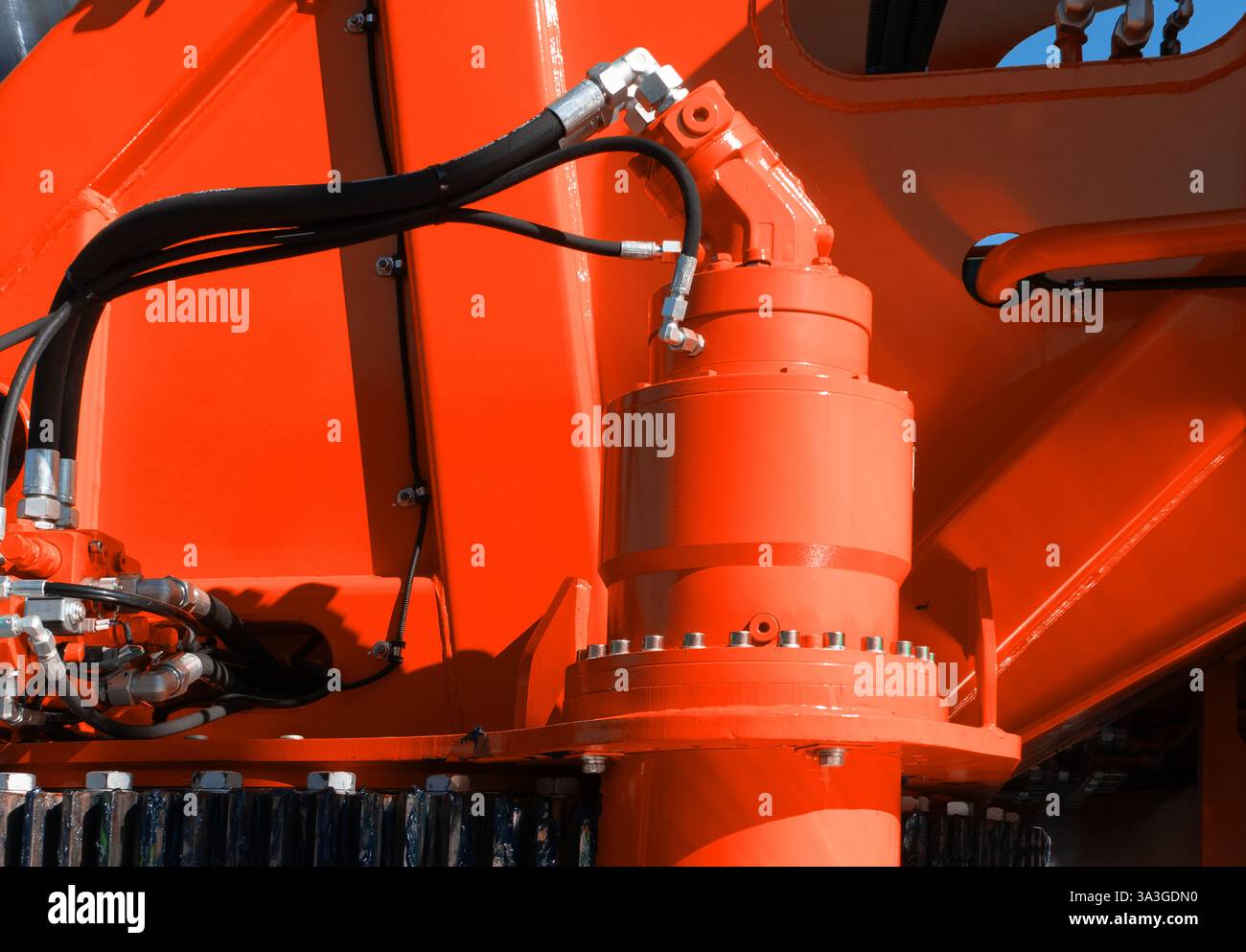Mobile crane systems featuring turntable swing rack and pinion Stock ...