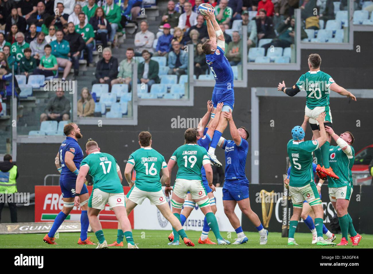 Rome, Italy. 13th Mar, 2025. Federico Ruzza of Italy seen in action ...