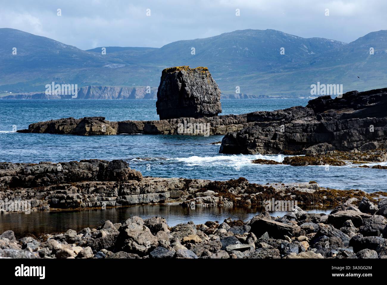 View on Atlantic Ocean on Fanad Peninsula, Ireland in County Donegal ...