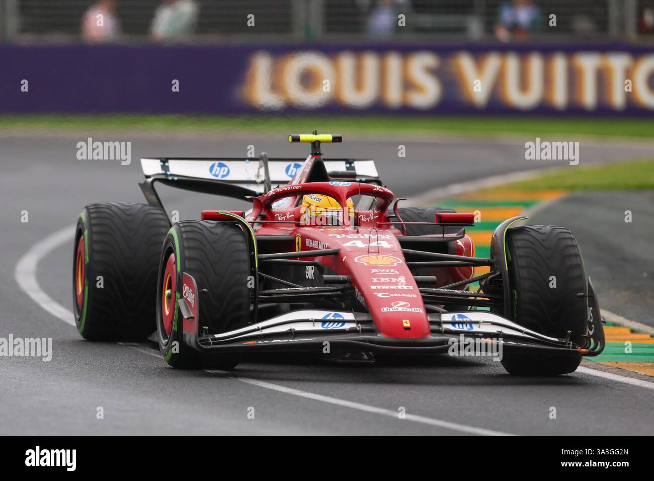 Melbourne, Australia. 16 March, 2025. Lewis Hamilton, during the ...