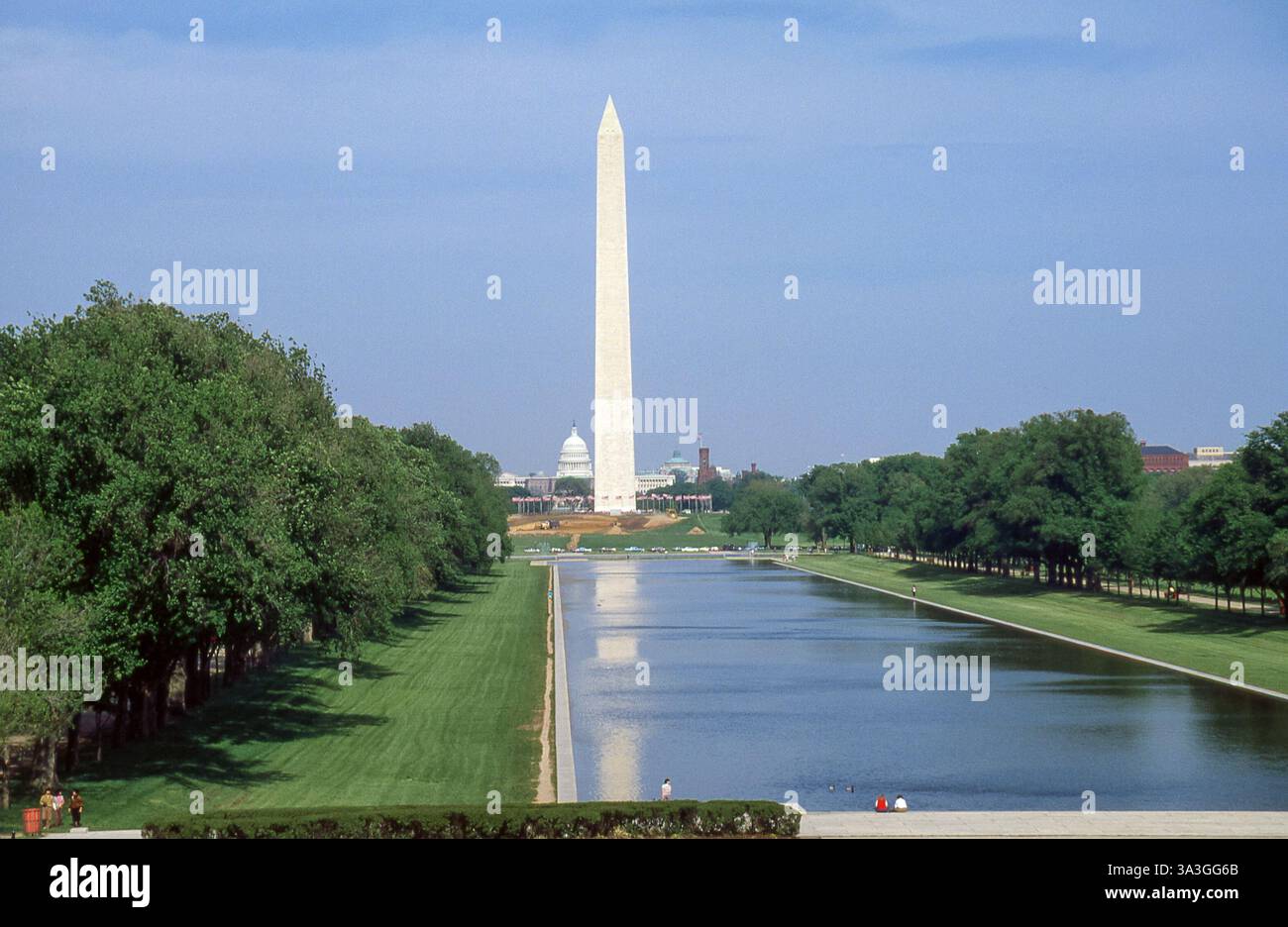National Mall and Lincoln Memorial Reflecting Pool in 1984 as seen from ...