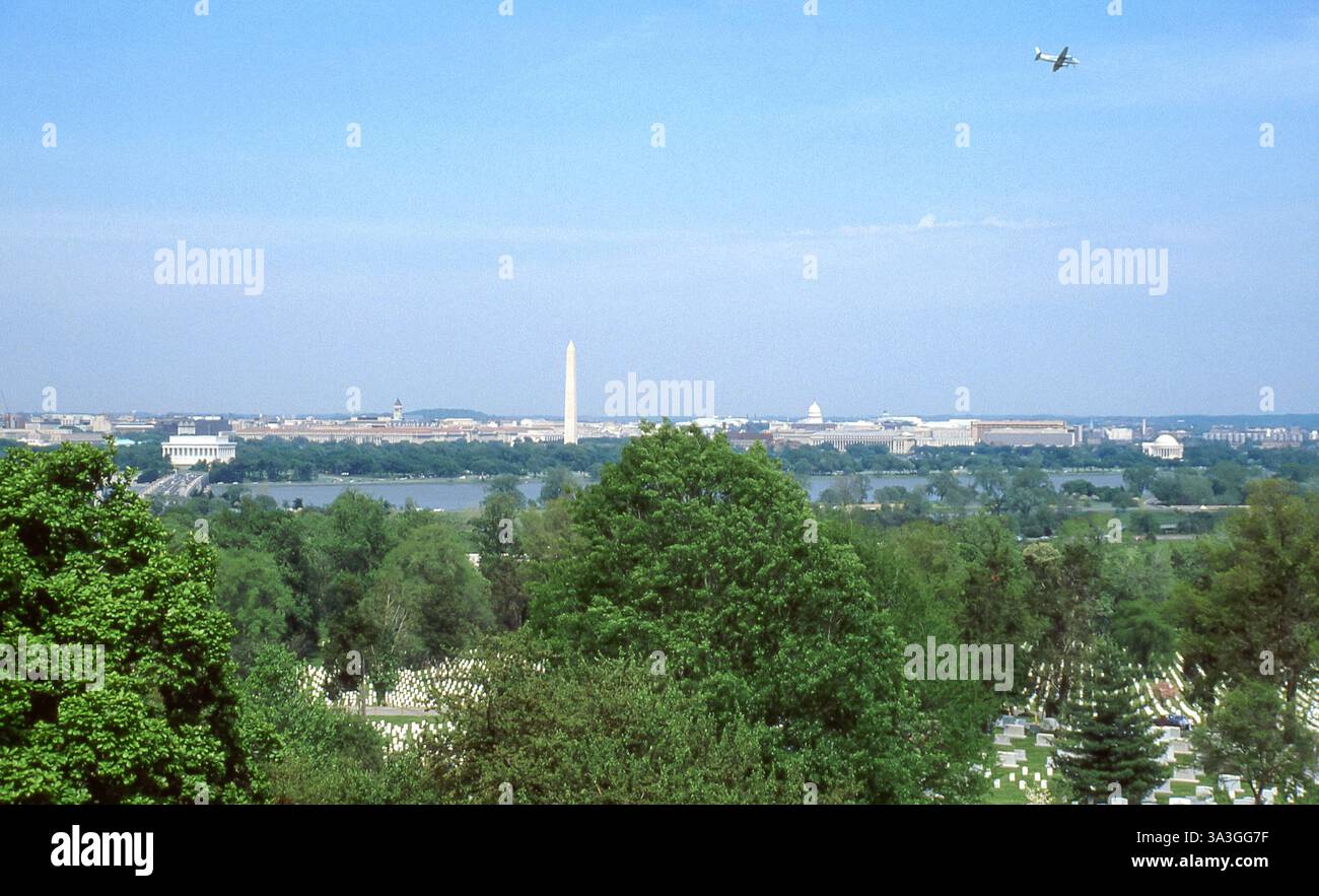 Washington DC panoramic view in spring in 1984 on Kodak Ektachrome film ...