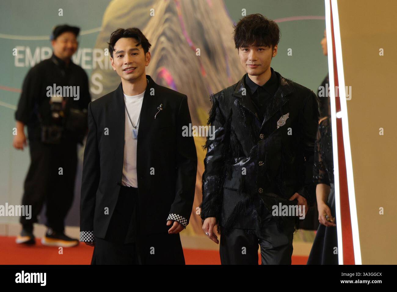 Chu Wan Pin, right and Jonathan Wong arrive for the 18th Asian Film ...