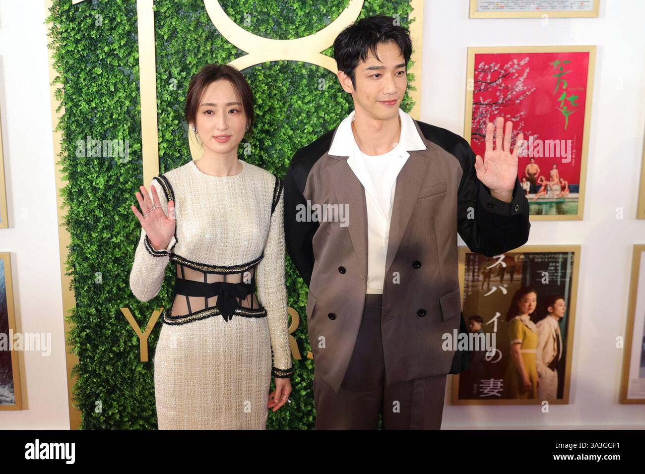 Alice Ko, left and Jasper Liu arrive for the 18th Asian Film Awards ...