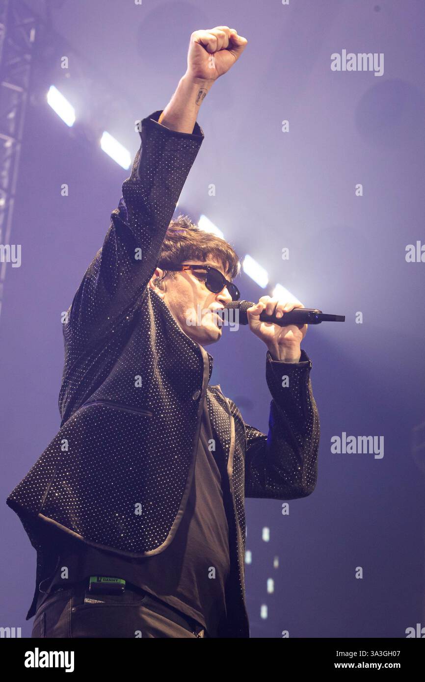 Danny O'Donoghue, lead singer of Irish band The Script, performs live ...