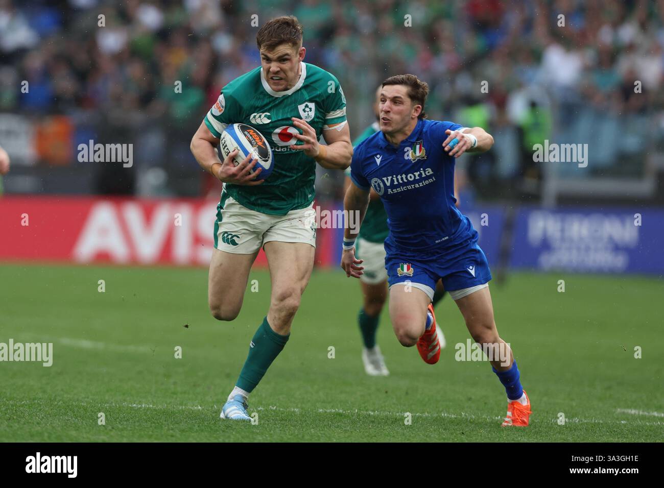 Rome, Italy. 15th Mar, 2025. Garry Ringrose of Ireland, Martin Page ...