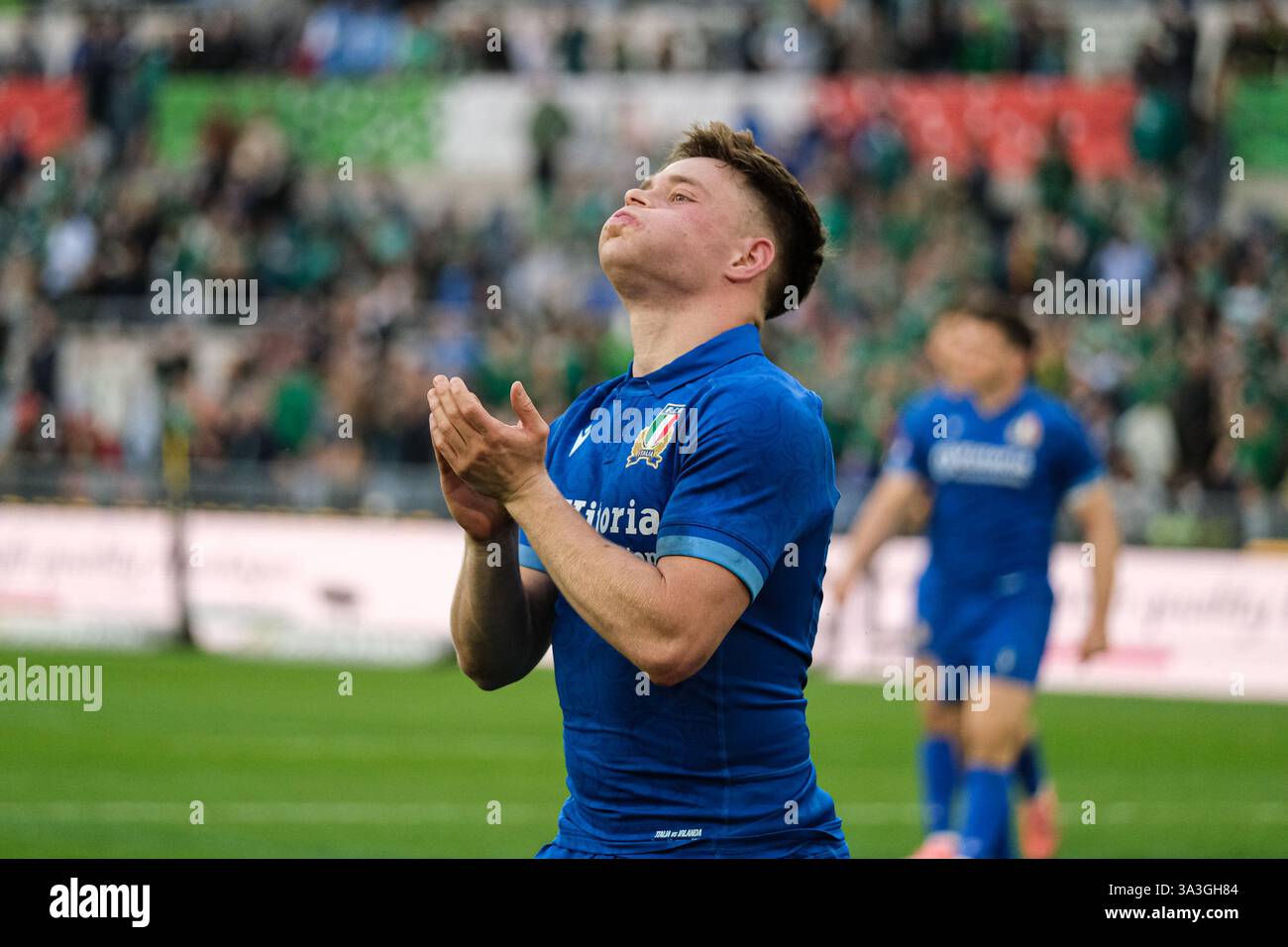 Rome, Italy. 15th Mar, 2025. Stephen Varney of Italy after the match ...
