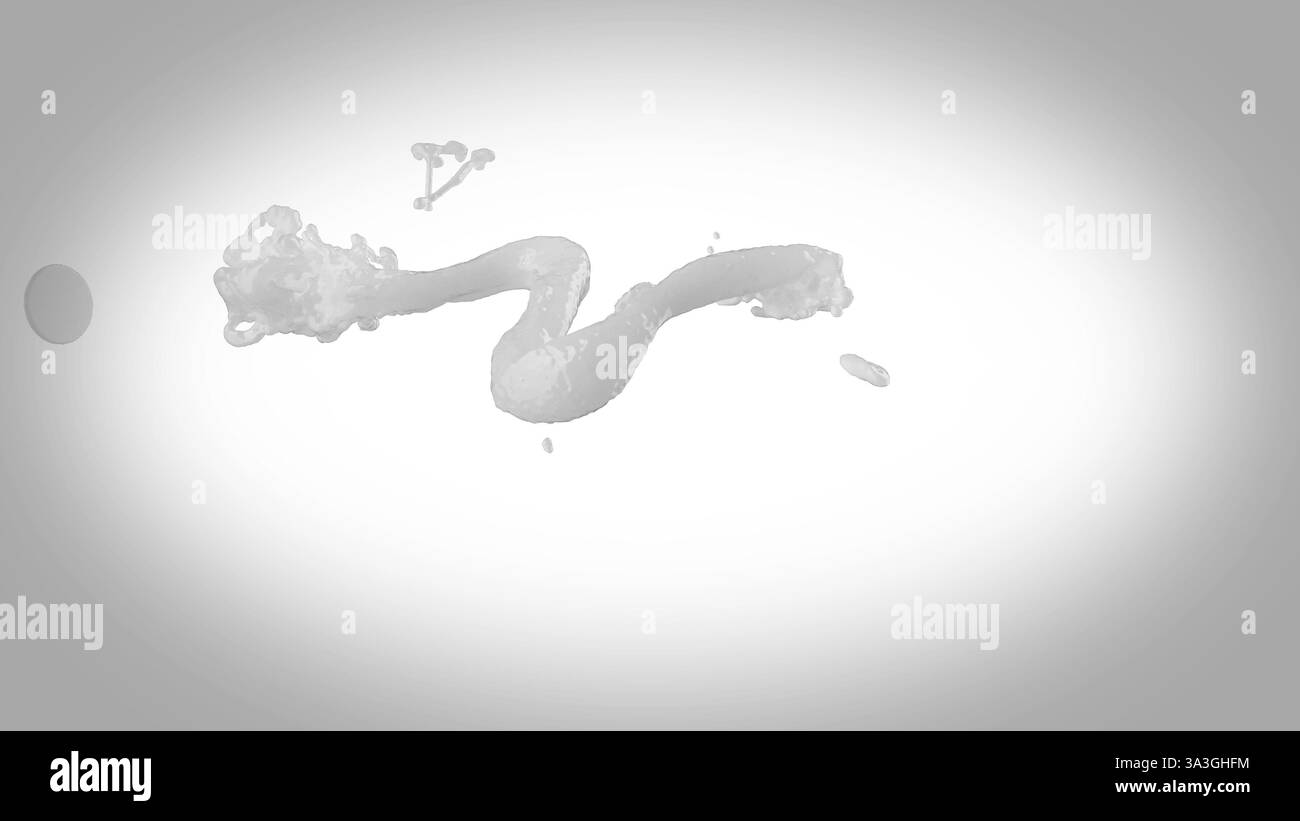 Milk splash flow on white bg super slow motion 3d render Stock Photo ...
