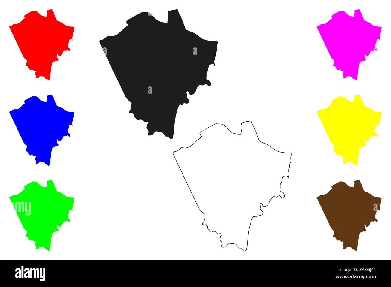 Betul city (Republic of India, State of Madhya Pradesh) map vector ...