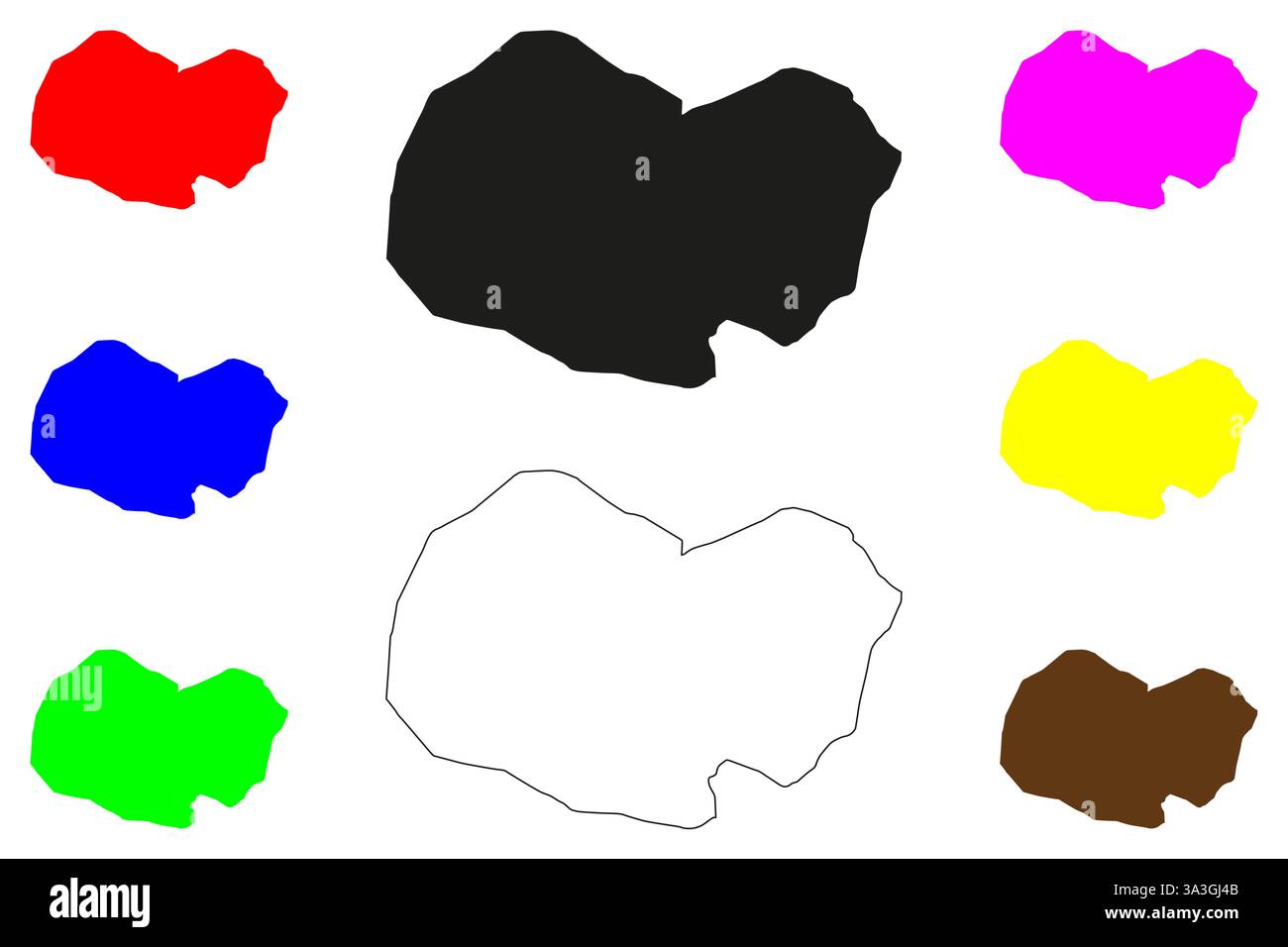 Bettiah city (Republic of India, State of Bihar) map vector ...