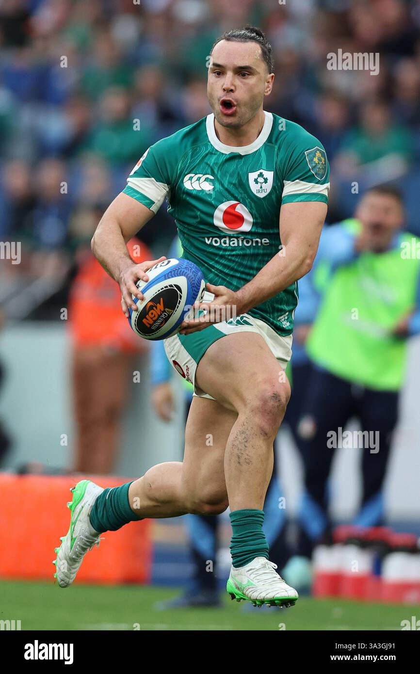 Rome, Italy. 15th Mar, 2025. James Lowe of Ireland seen in action ...