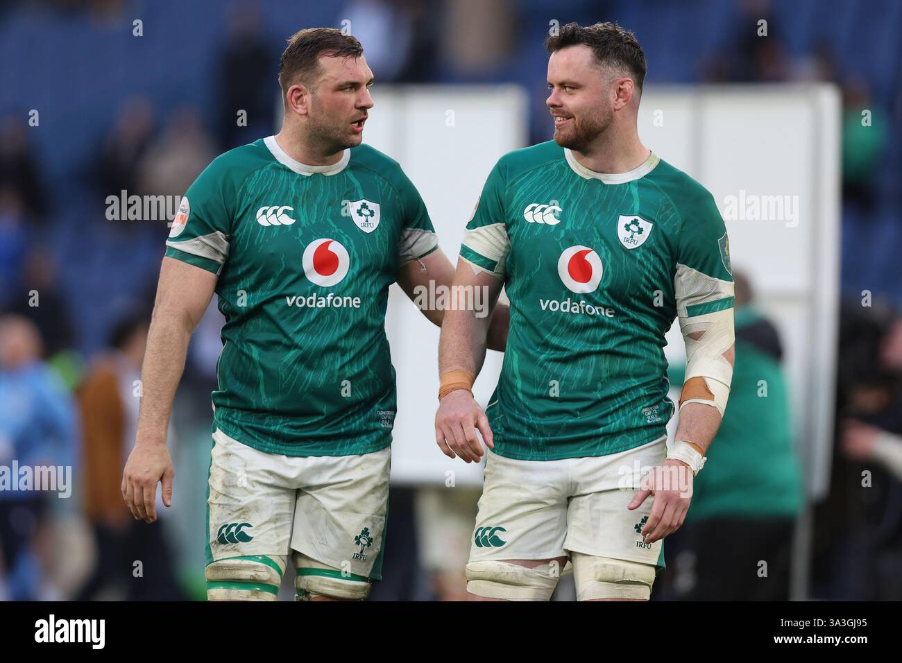 Tadhg Beirne of Ireland, James Ryan of Ireland at end of the M6N ...