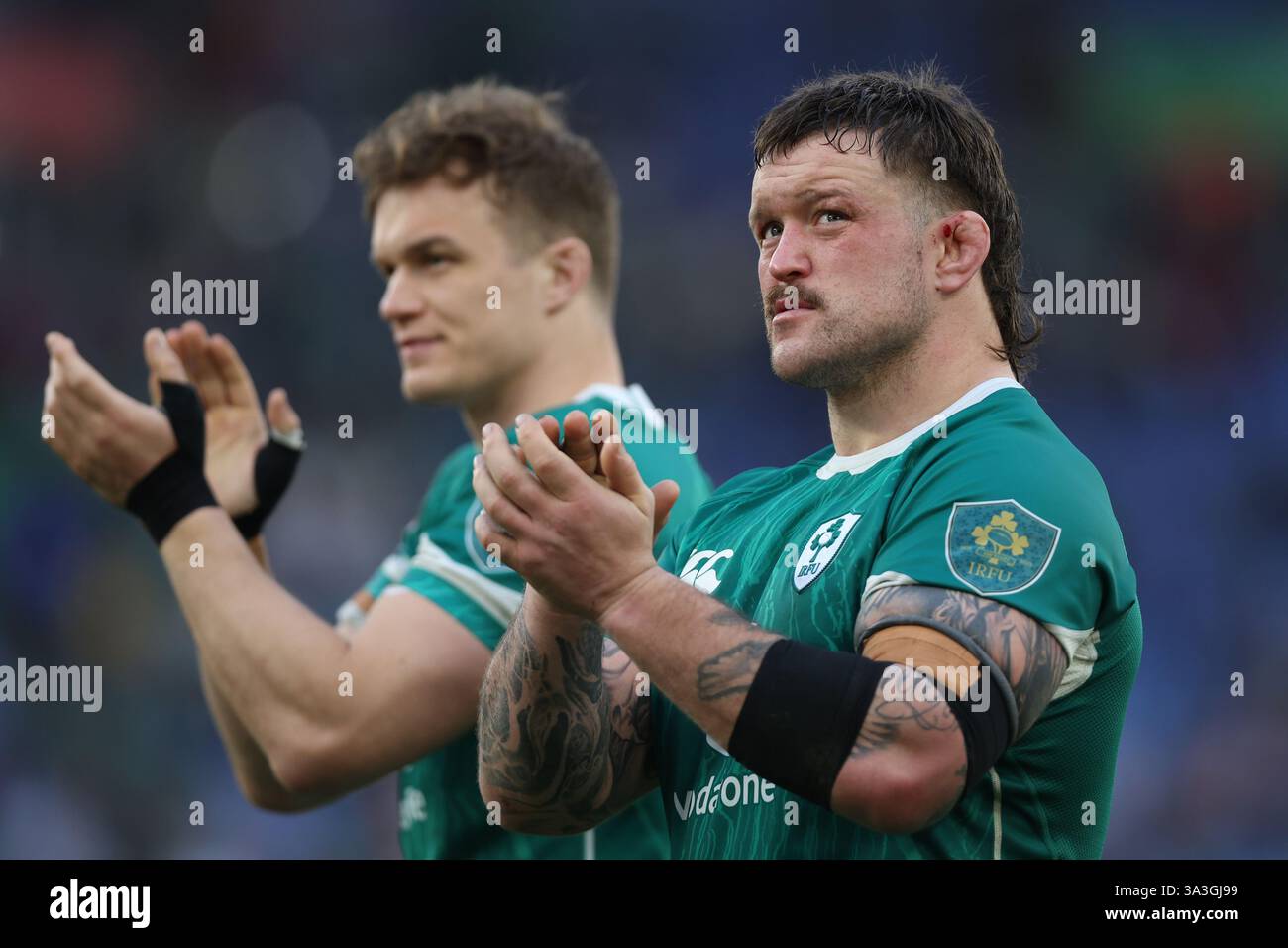 Rome, Italy. 15th Mar, 2025. Andrew Porter of Ireland, Josh Van Der ...