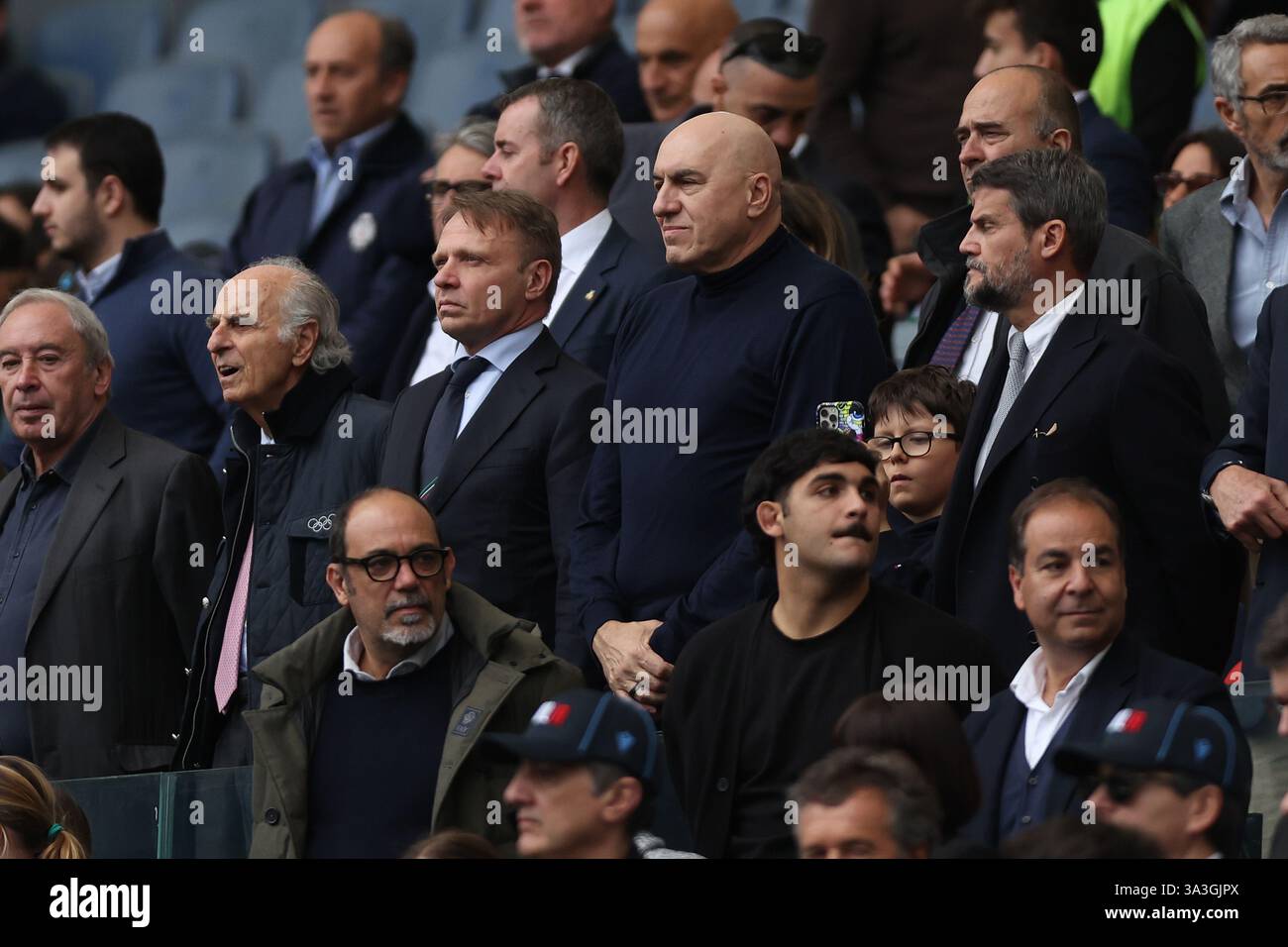 Italian Minister Francesco Loollobrigida and Guido Crosetto on the ...