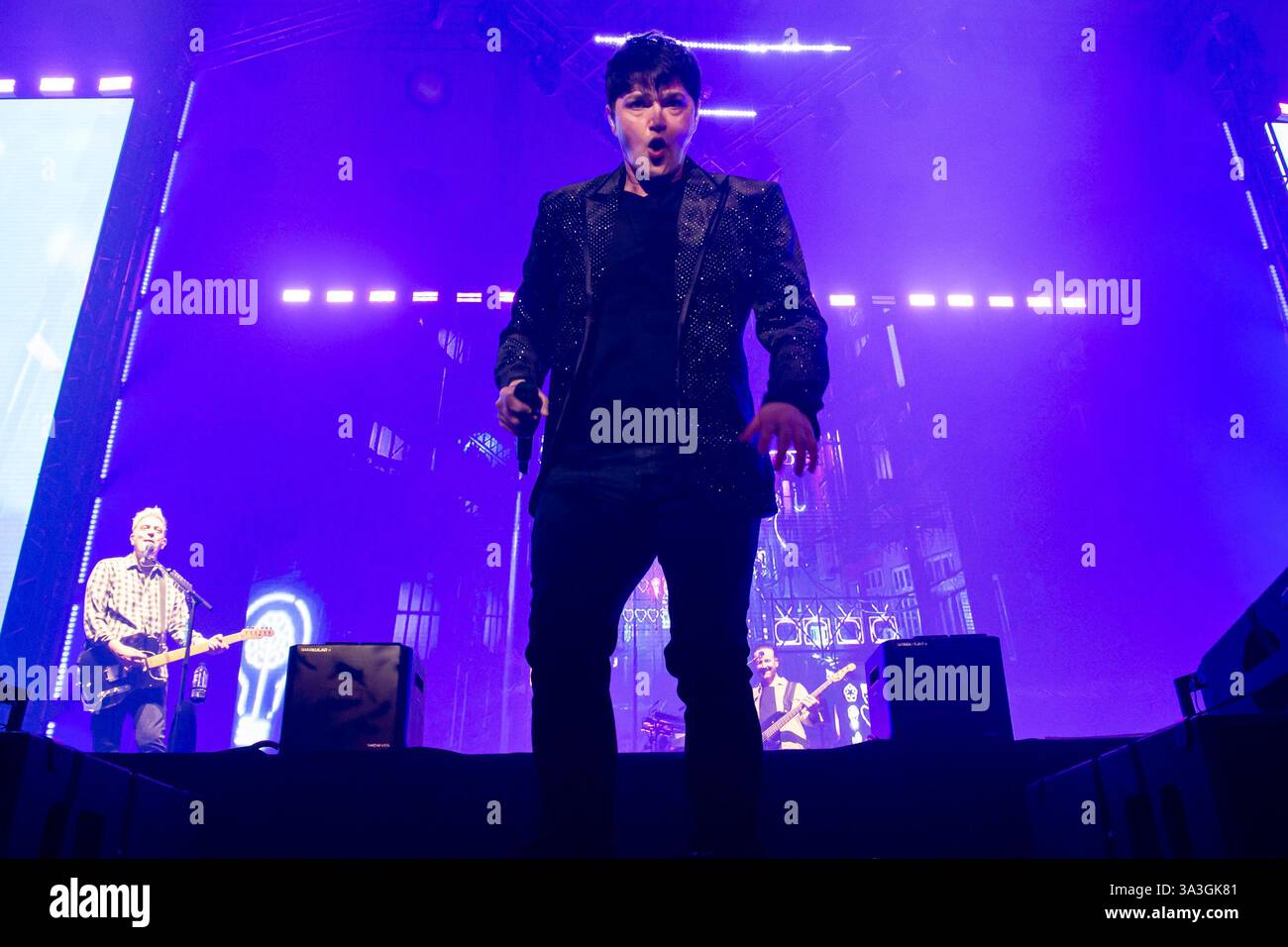 Danny O'Donoghue, lead singer of Irish band The Script, performs live ...