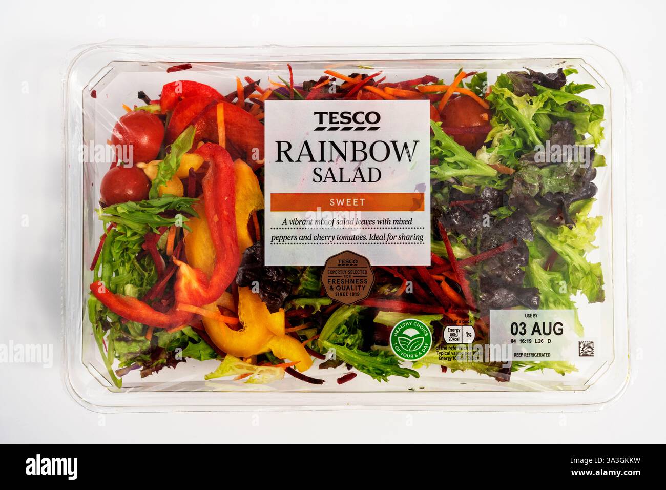 Tesco rainbow saldad Stock Photo - Alamy