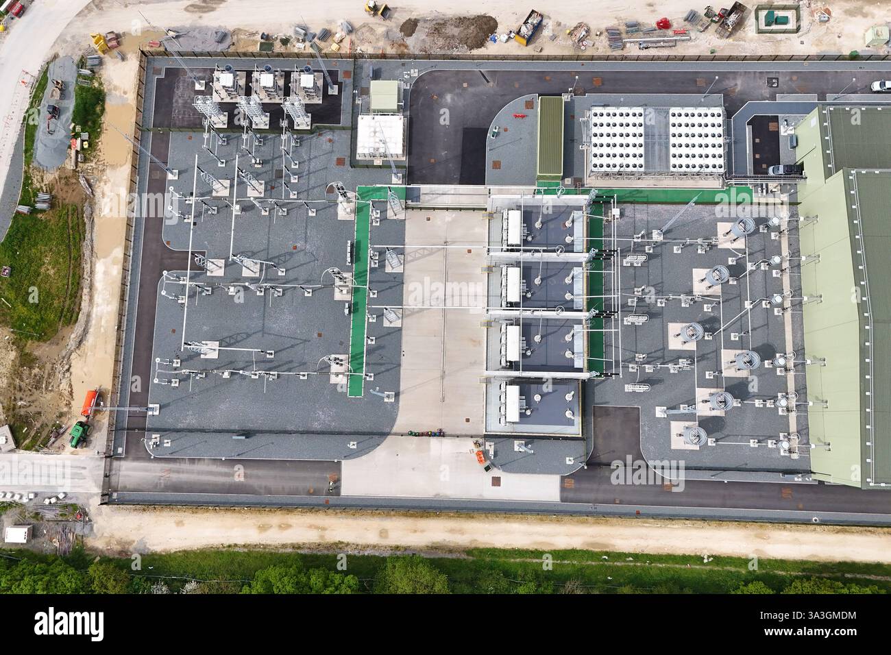 aerial view of Dogger Bank Wind Farm converter station, Creyke Beck ...