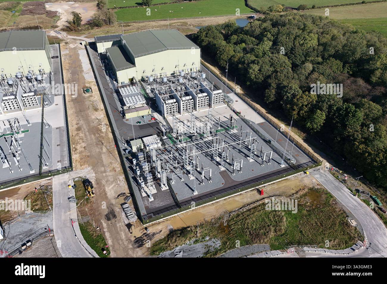 aerial view of Dogger Bank Wind Farm converter station, Creyke Beck ...