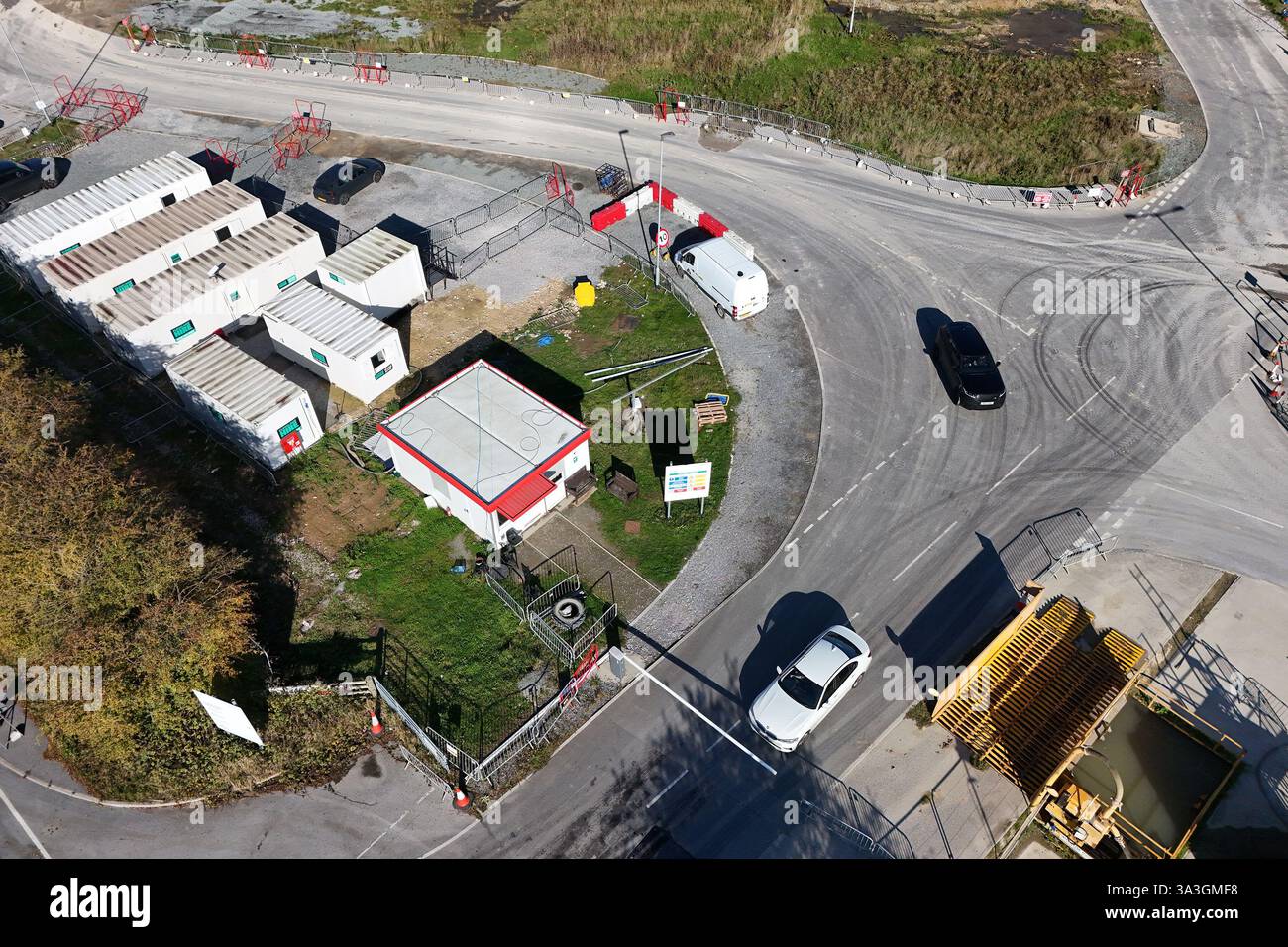 aerial view of Dogger Bank Wind Farm converter station, Creyke Beck ...