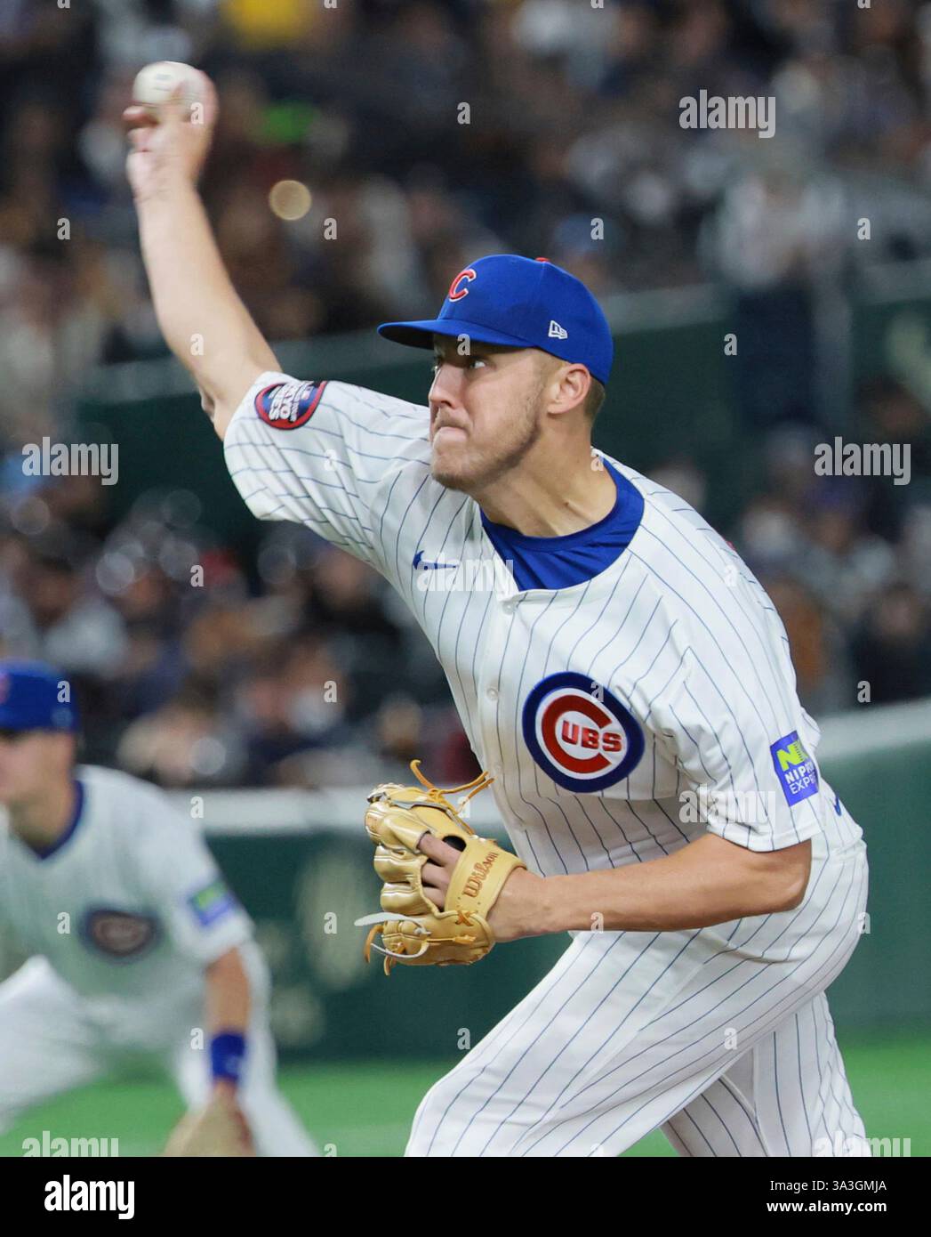 Chicago Cubs' starting pitcher Jameson Taillon pitches in the first ...