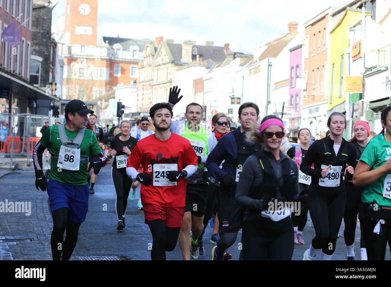 Colchester, UK. 16th Mar, 2025. The Colchester half-marathon took place ...