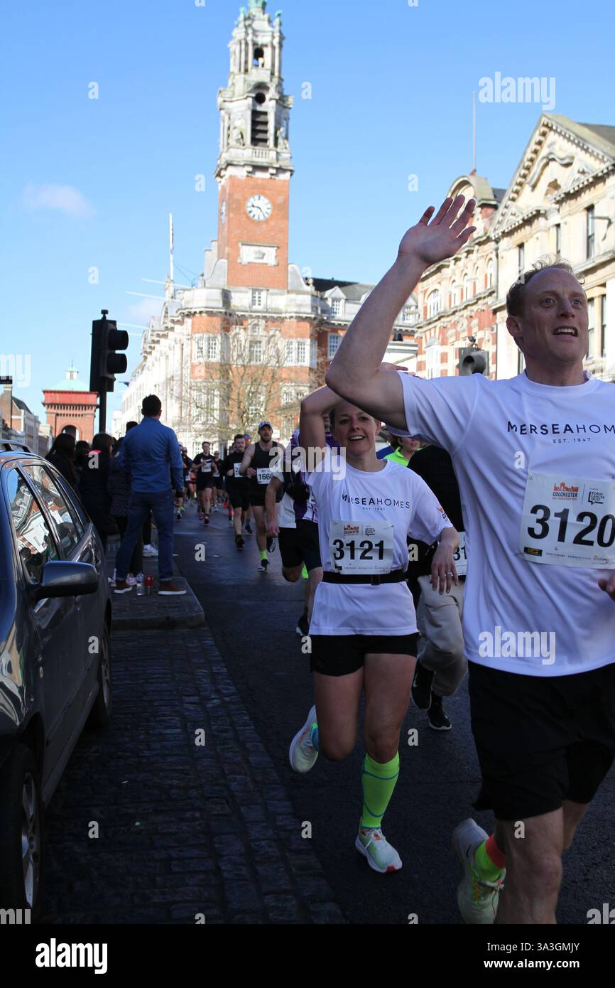 Colchester, UK. 16th Mar, 2025. The Colchester half-marathon took place ...