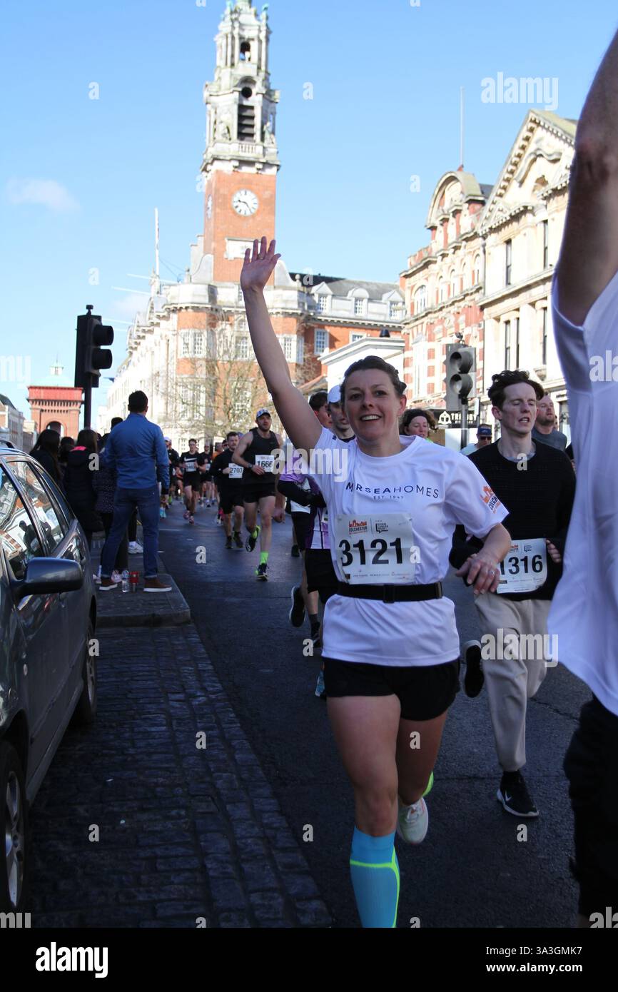 Colchester, UK. 16th Mar, 2025. The Colchester half-marathon took place ...