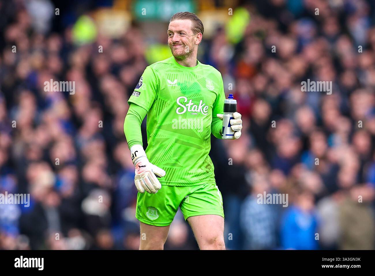 A dejected Jordan Pickford of Everton during the Everton FC v West Ham ...