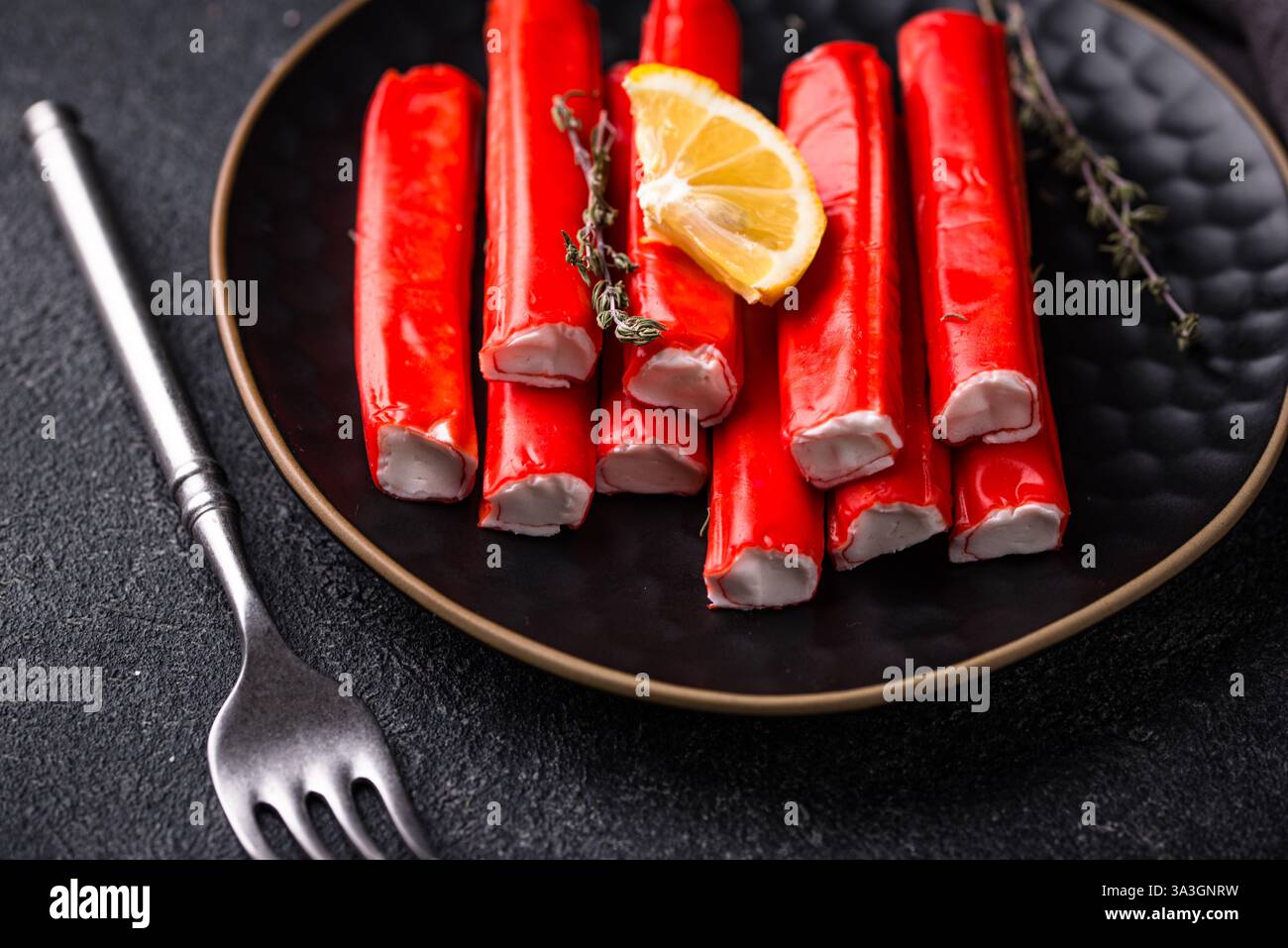 Surimi sticks from crab meat Stock Photo - Alamy