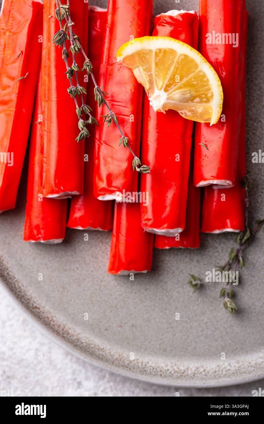 Surimi sticks from crab meat Stock Photo - Alamy
