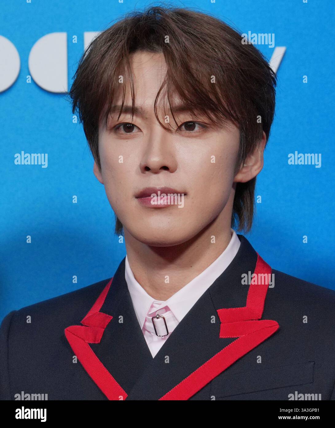 Los Angeles, USA. 15th Mar, 2025. JO1 - Junki Kono arrives at Walt Disney Studios' SNOW WHITE ...