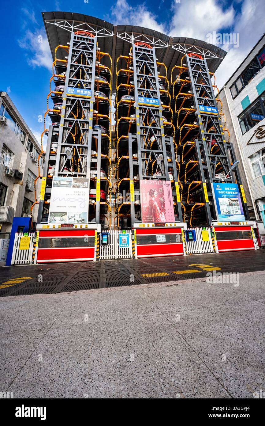 An automated parking system controlled by mobile phone app situated ...