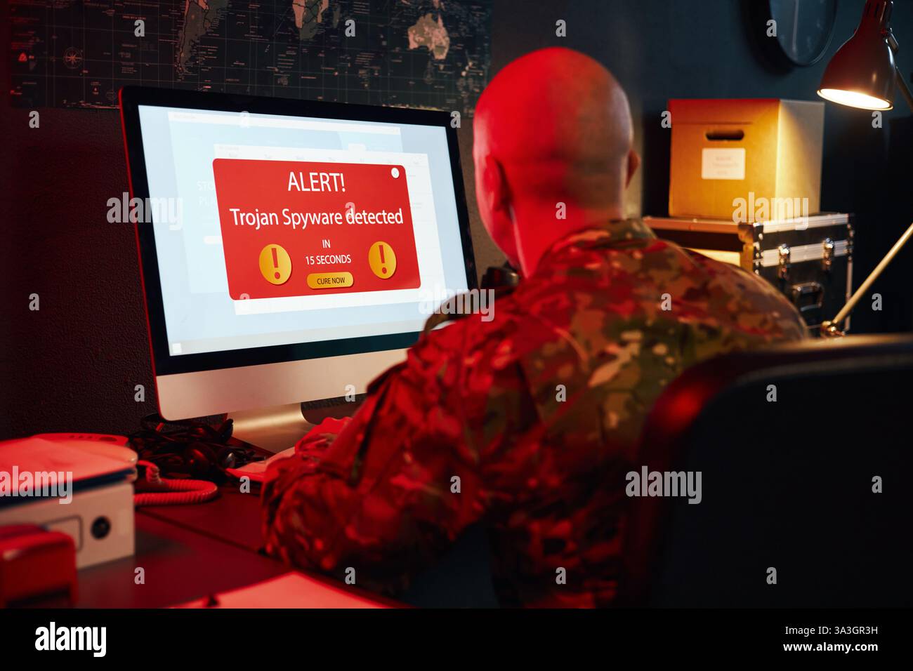 Army personnel monitoring surveillance hi-res stock photography and ...