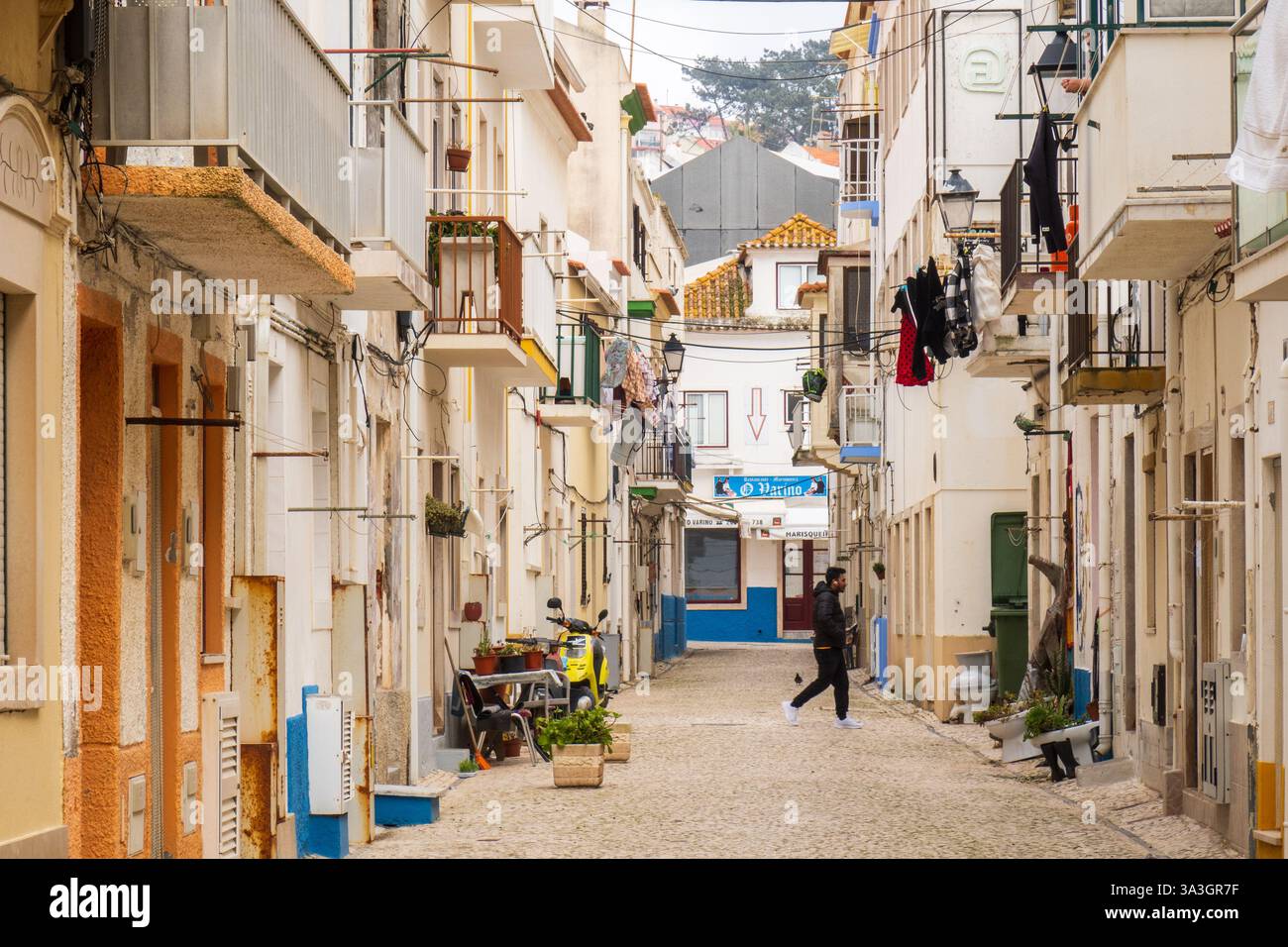Nazaré, Portugal - march 18, 2024: visiting streets inside the town ...